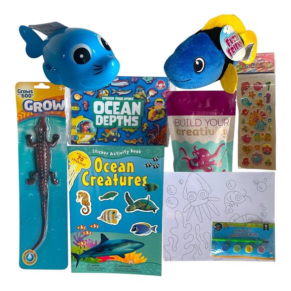 Custom Variety Pack | Toys | Ocean Theme Kids Activity Bundle Plush ...